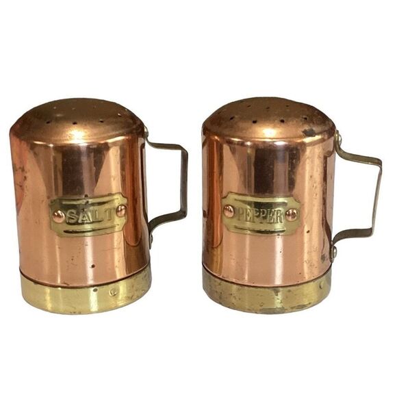 No Brand | Kitchen | Pair Ofmid Century Modern Style Copper Salt And ...